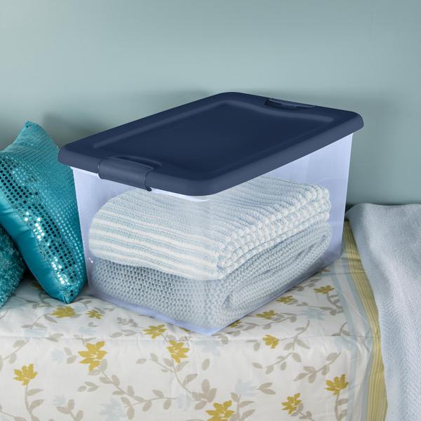 Sterilite 1497 - 64 Qt. Latching Box Pale Blue Tint 14979506