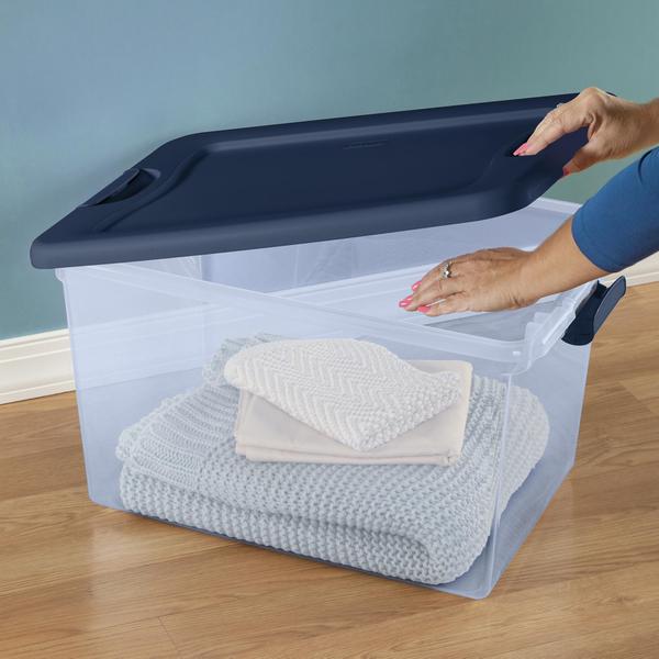 Sterilite 1497 - 64 Qt. Latching Box Pale Blue Tint 14979506